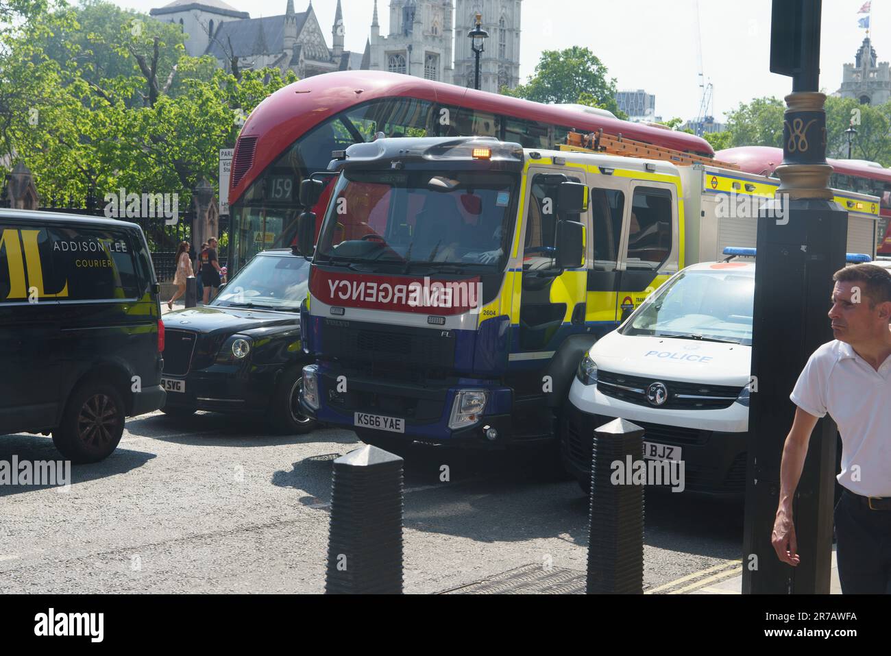 Major incident at Westminster Tube Stock Photo - Alamy