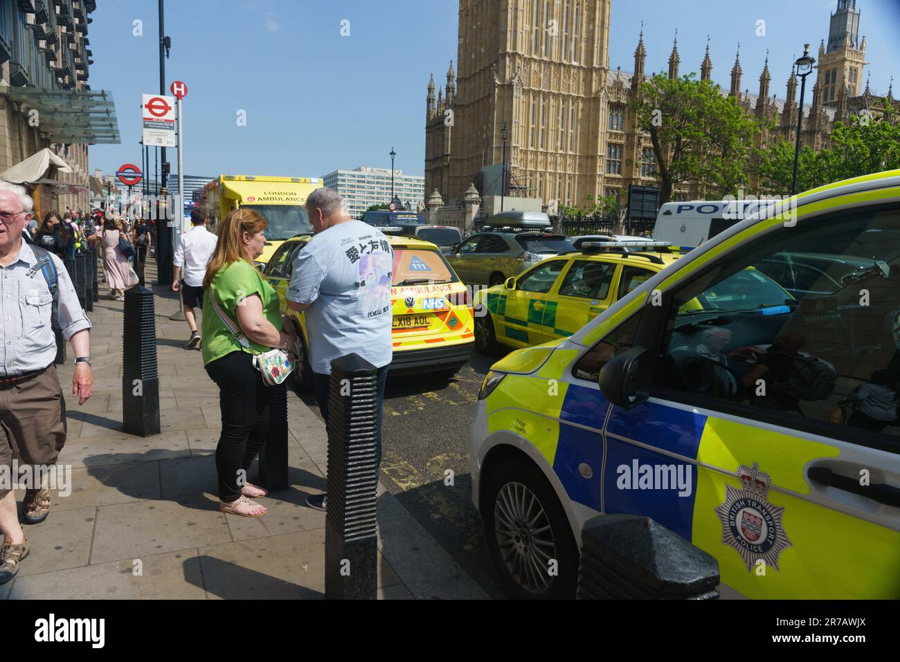 Major incident at Westminster Tube Stock Photo - Alamy