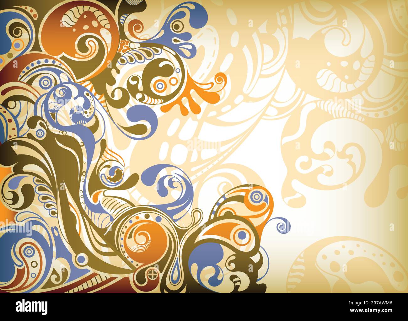 Illustration of abstract scrolls background Stock Vector Image & Art ...