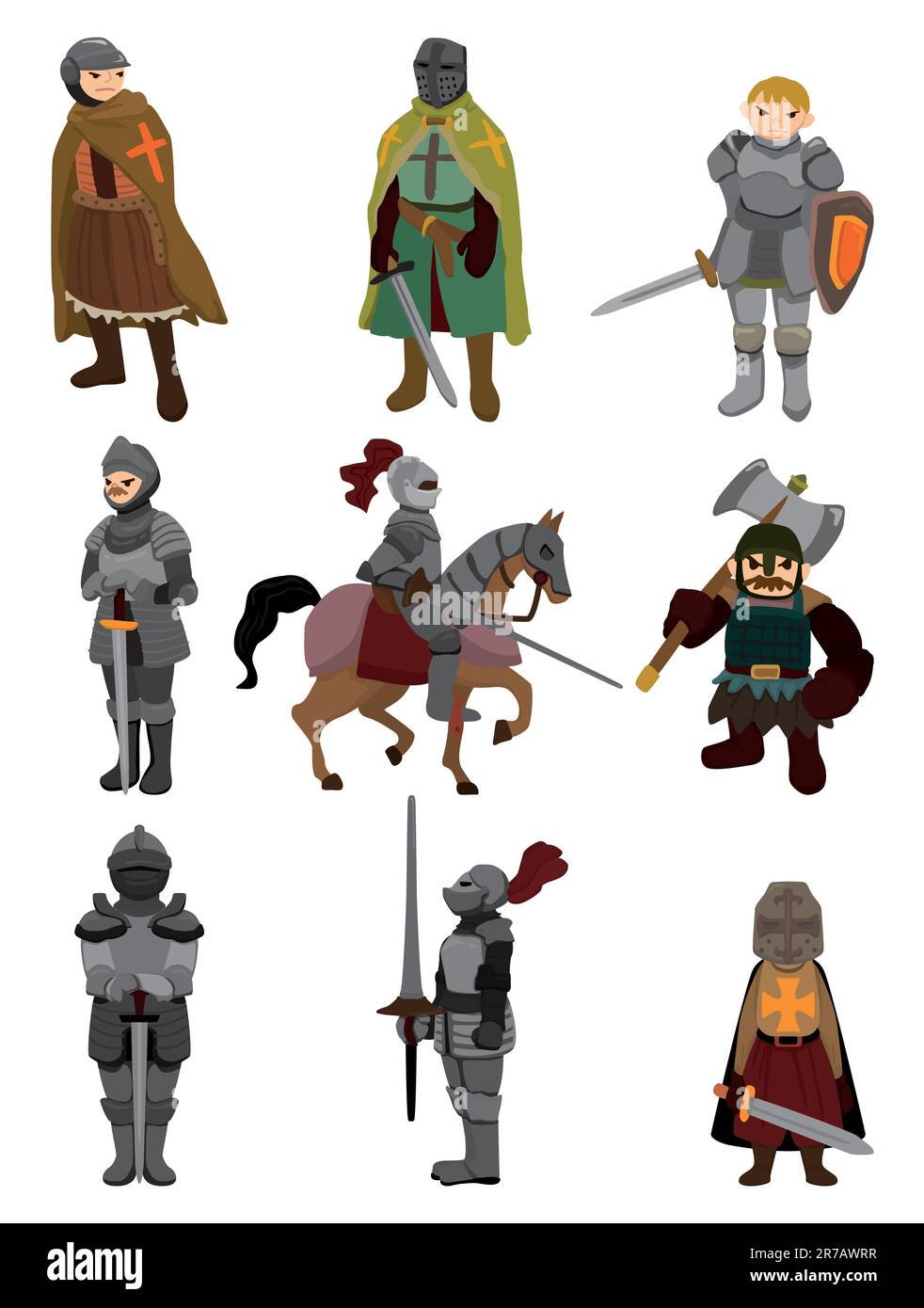 Cartoon Medieval Knight Armor