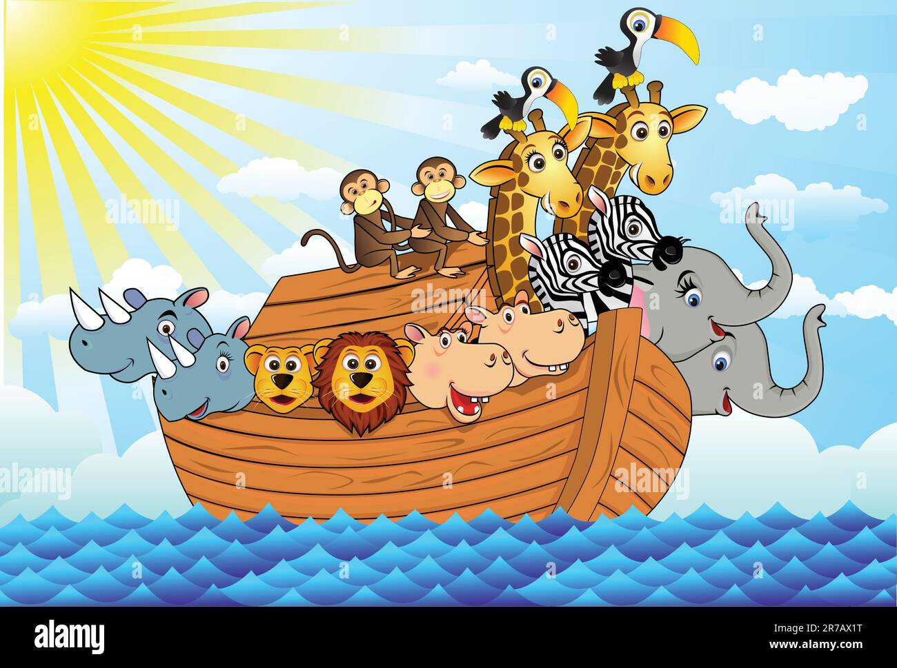 Noah ark vector Stock Vector Image & Art - Alamy