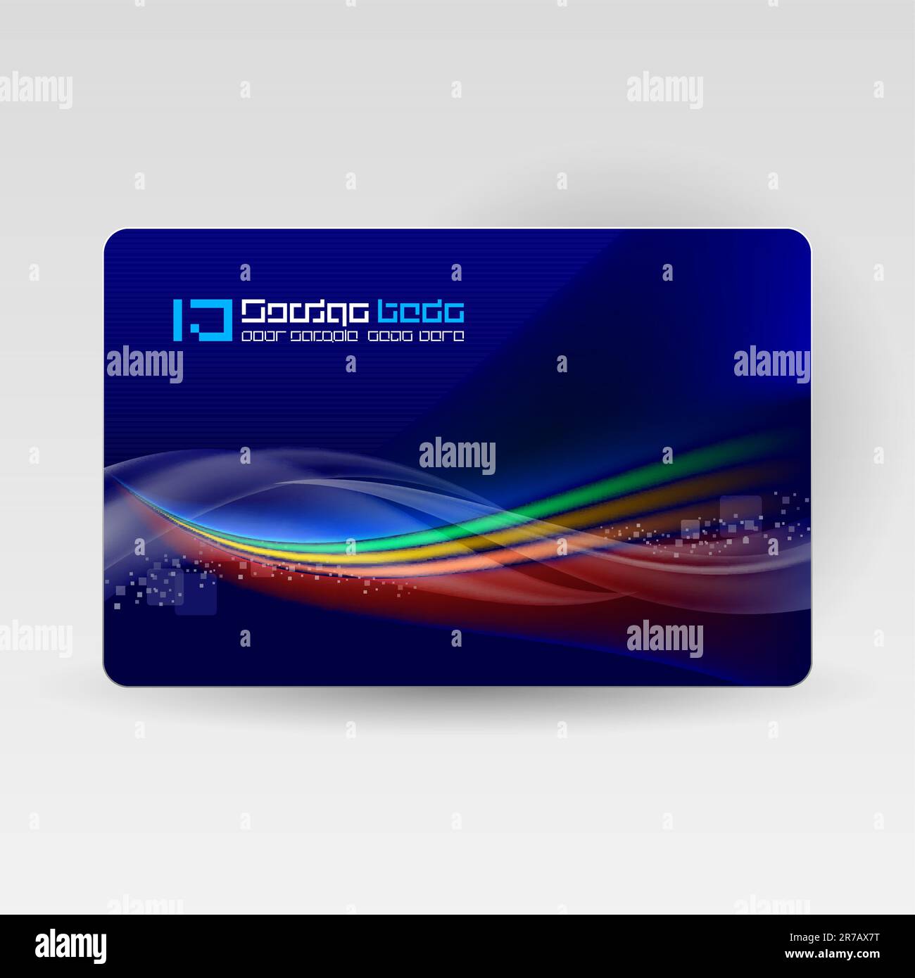 Credit card. Abstract vector wave on navy background Stock Vector Image ...