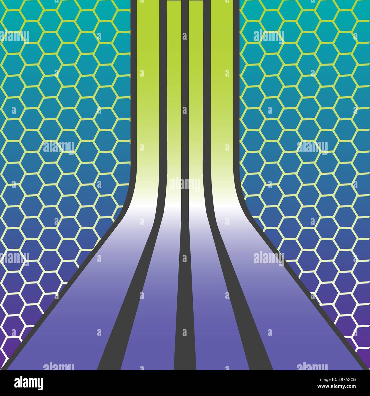 retro stripes composition over honey comb texture, abstract vector art ...