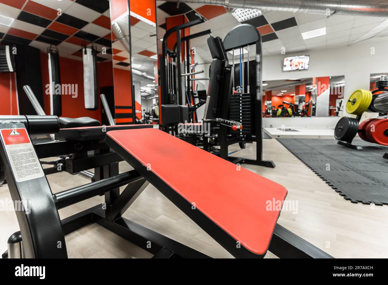 Gym interior with equipment Stock Photo - Alamy
