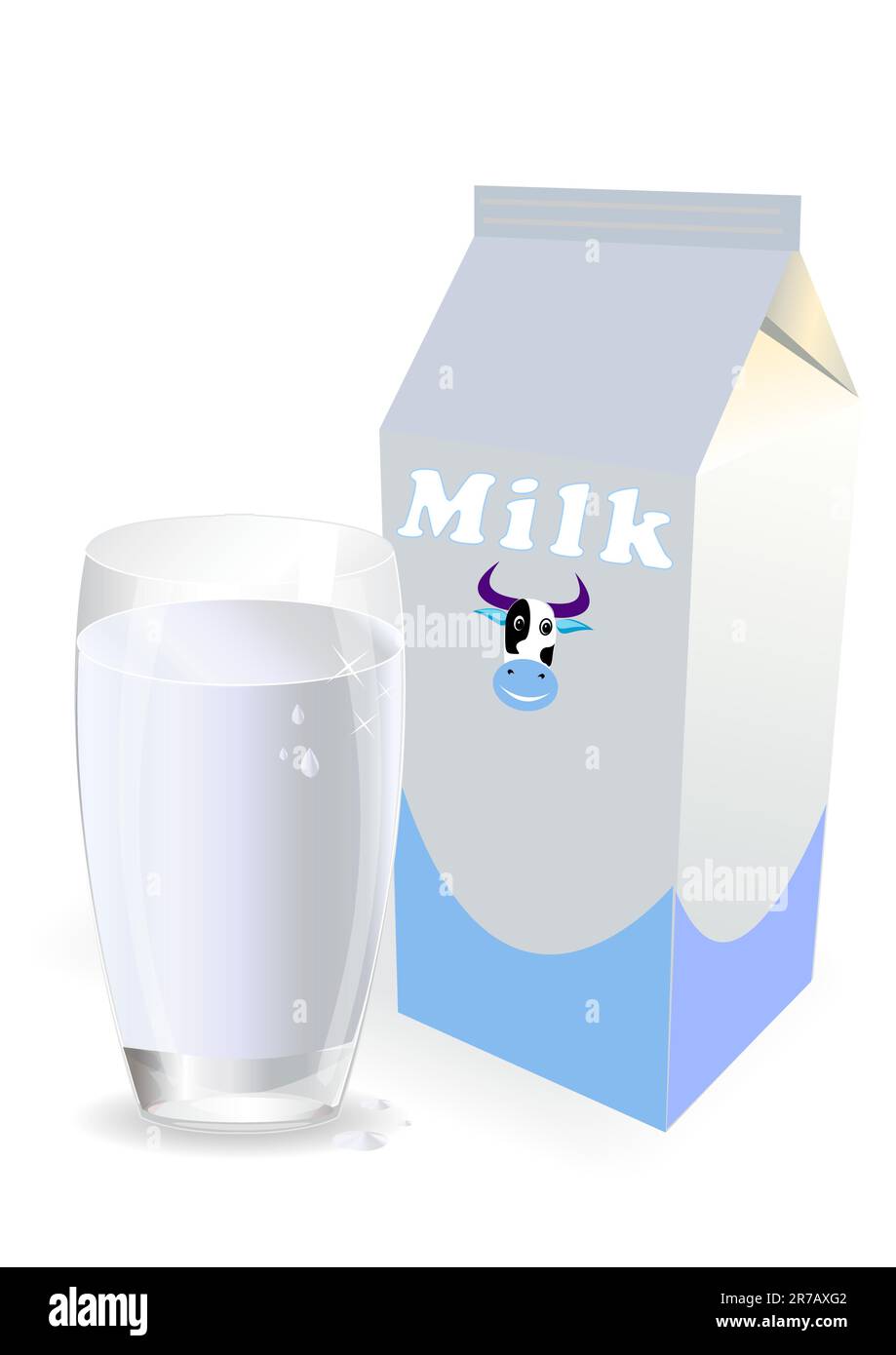 Milk splash and reflection Stock Vector Images - Alamy