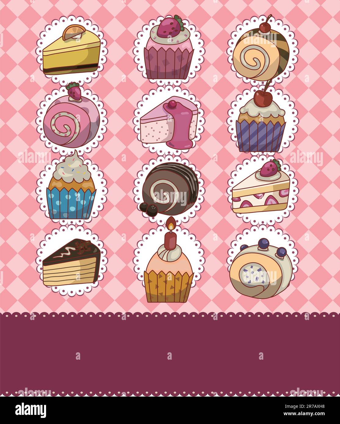cartoon cake card Stock Vector Image & Art - Alamy