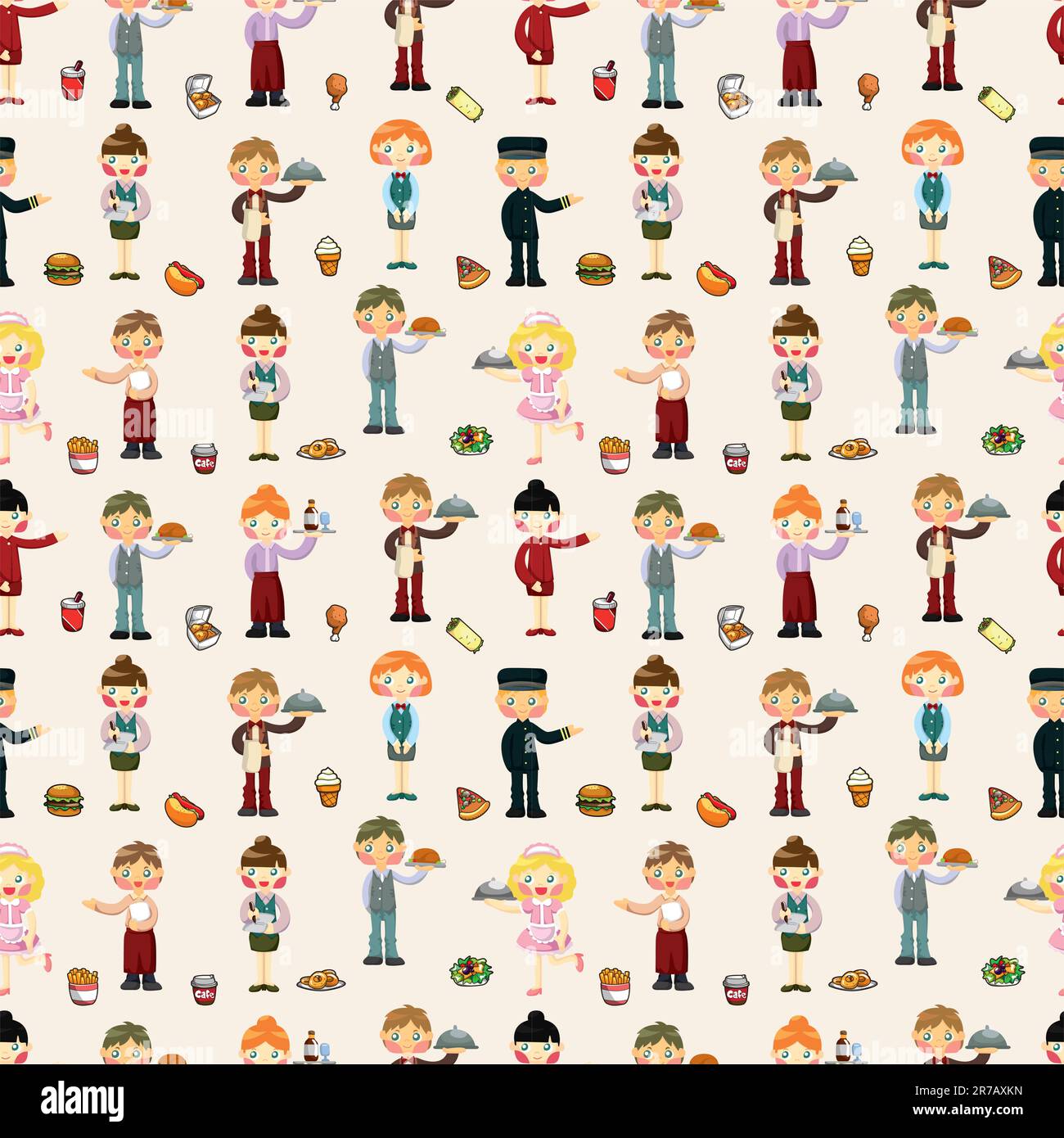 Seamless food order hi-res stock photography and images - Alamy