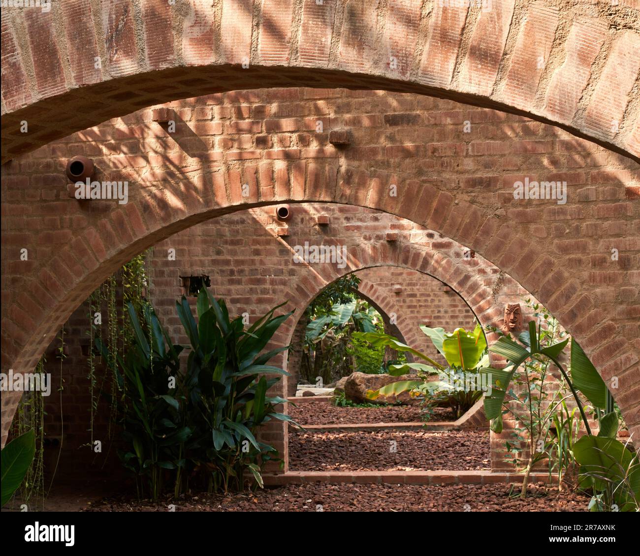 Afternoon view though arches. Subteranian Ruins, Kaggalipura, Bangalore ...