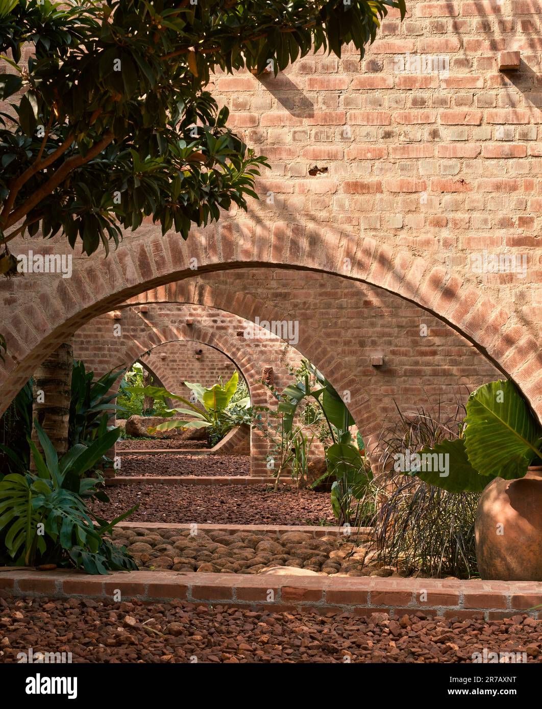 Afternoon view though arches. Subteranian Ruins, Kaggalipura, Bangalore ...