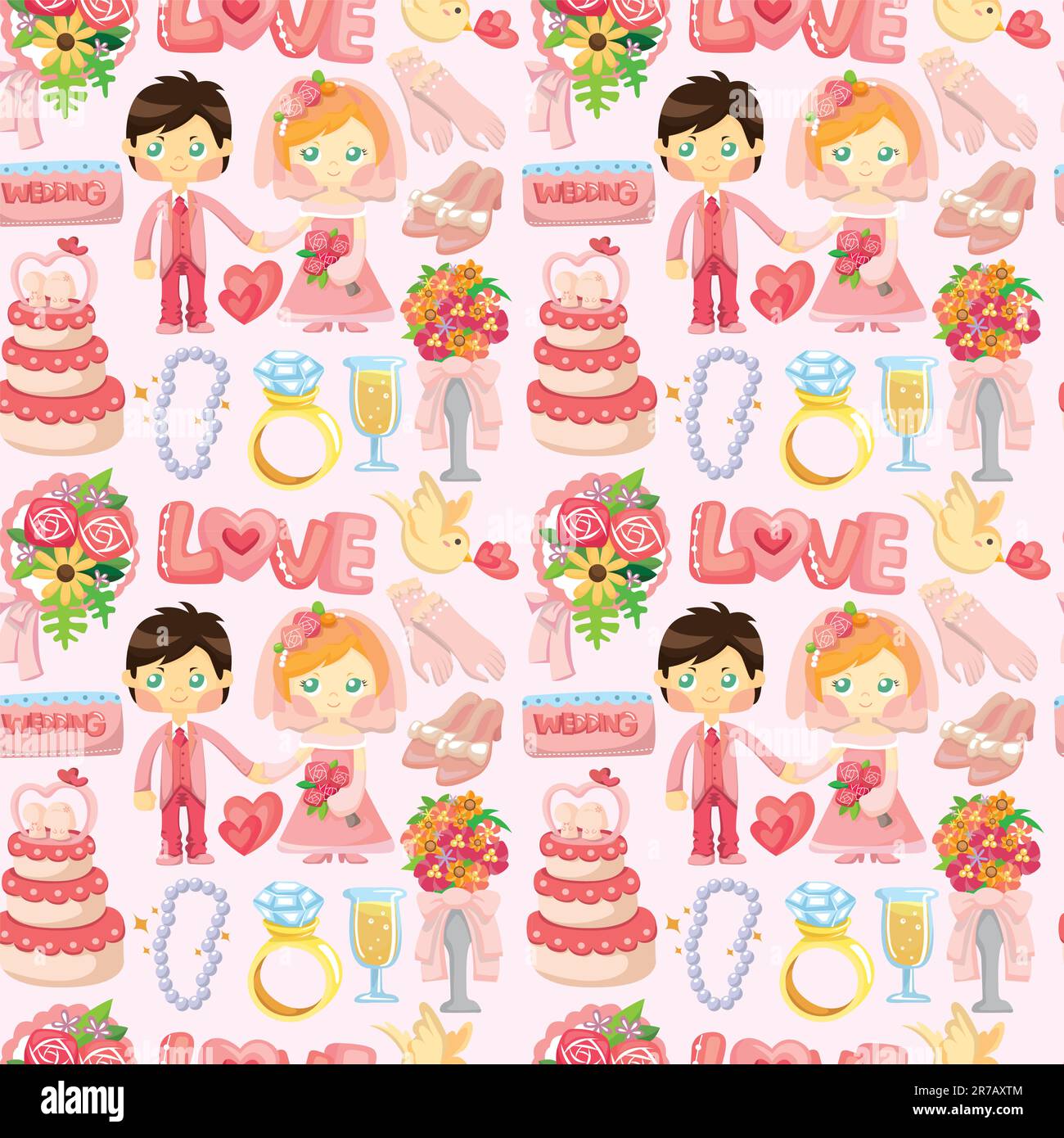 seamless wedding pattern Stock Vector Image & Art - Alamy