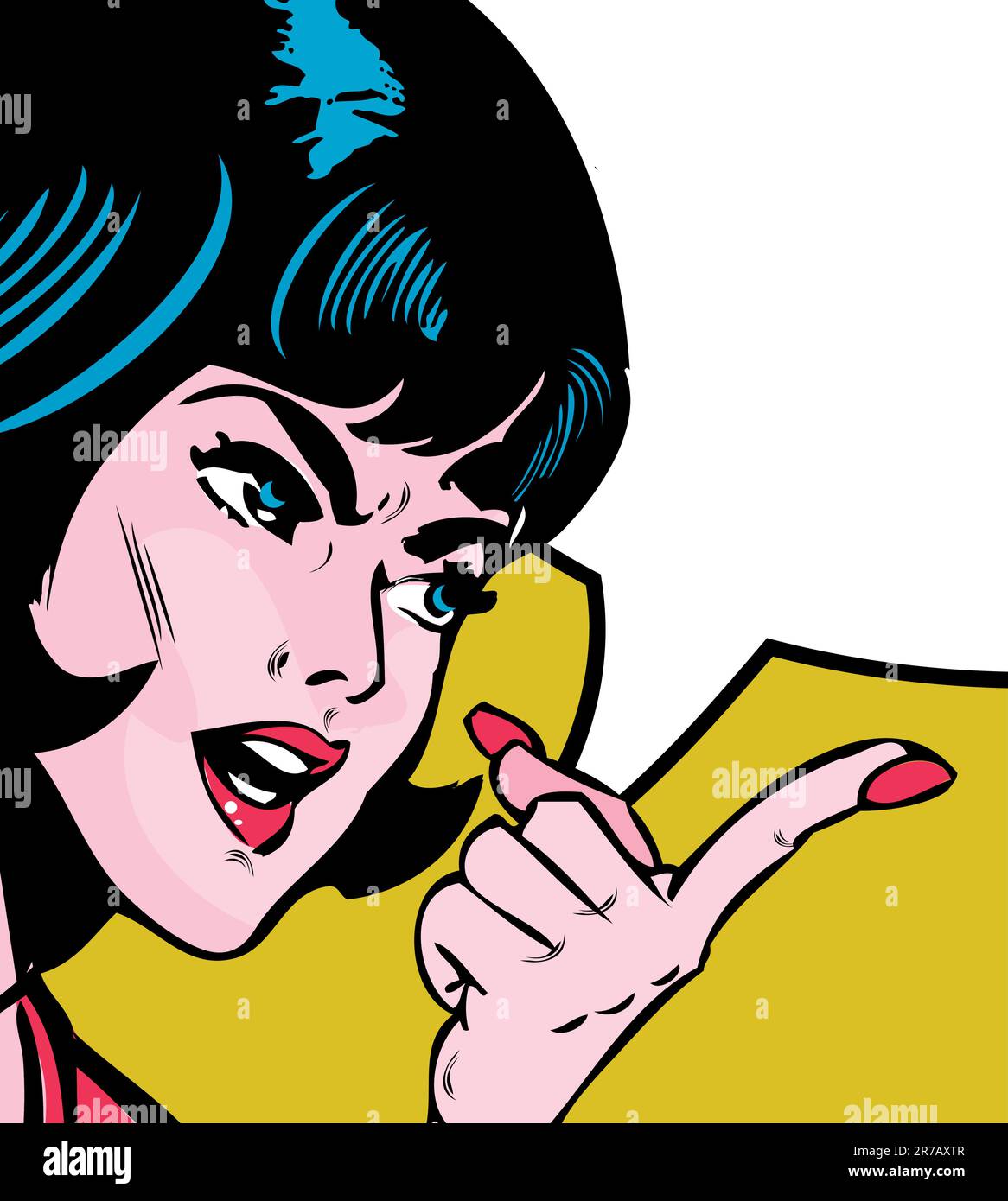 angry woman pointing over comics book style Stock Vector Image & Art ...