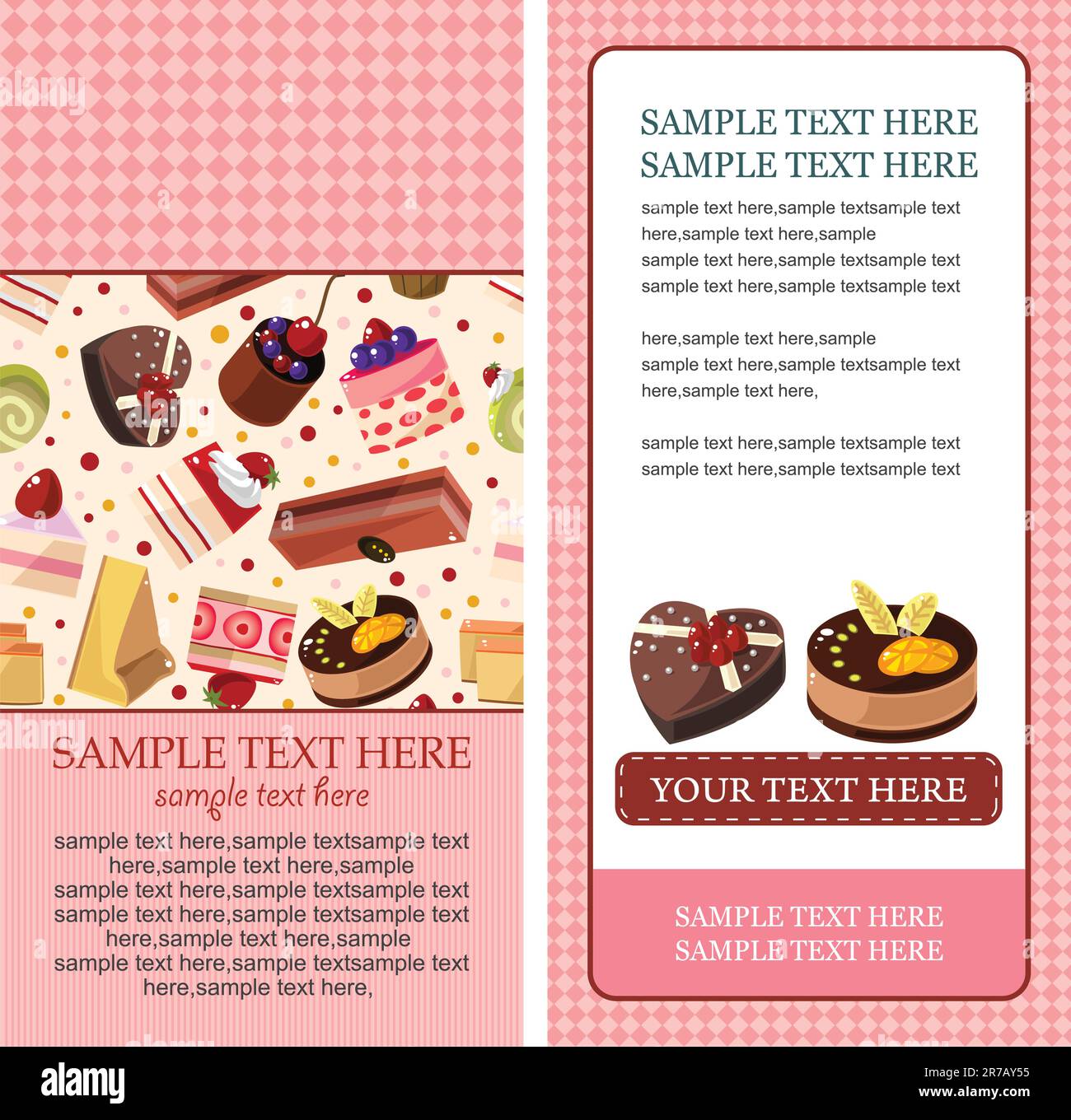 cartoon cake card Stock Vector Image & Art - Alamy