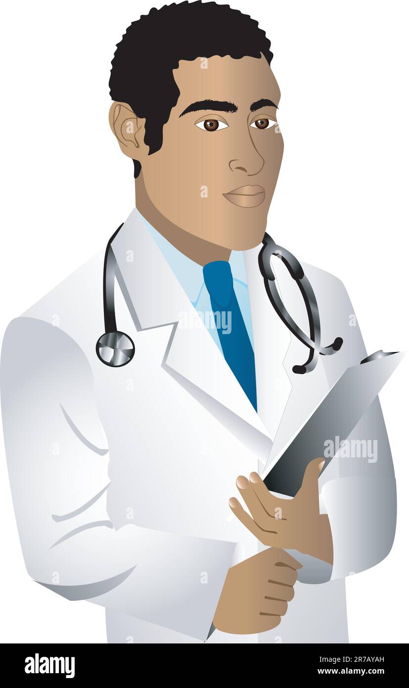 Vector of black man doctor. See others in this series Stock Vector ...
