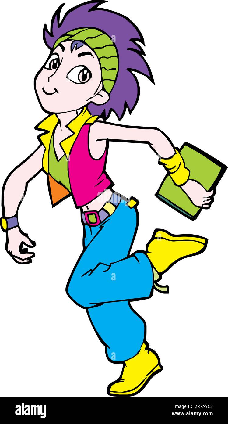 a vector illustration of colorful girl Stock Vector Image & Art - Alamy