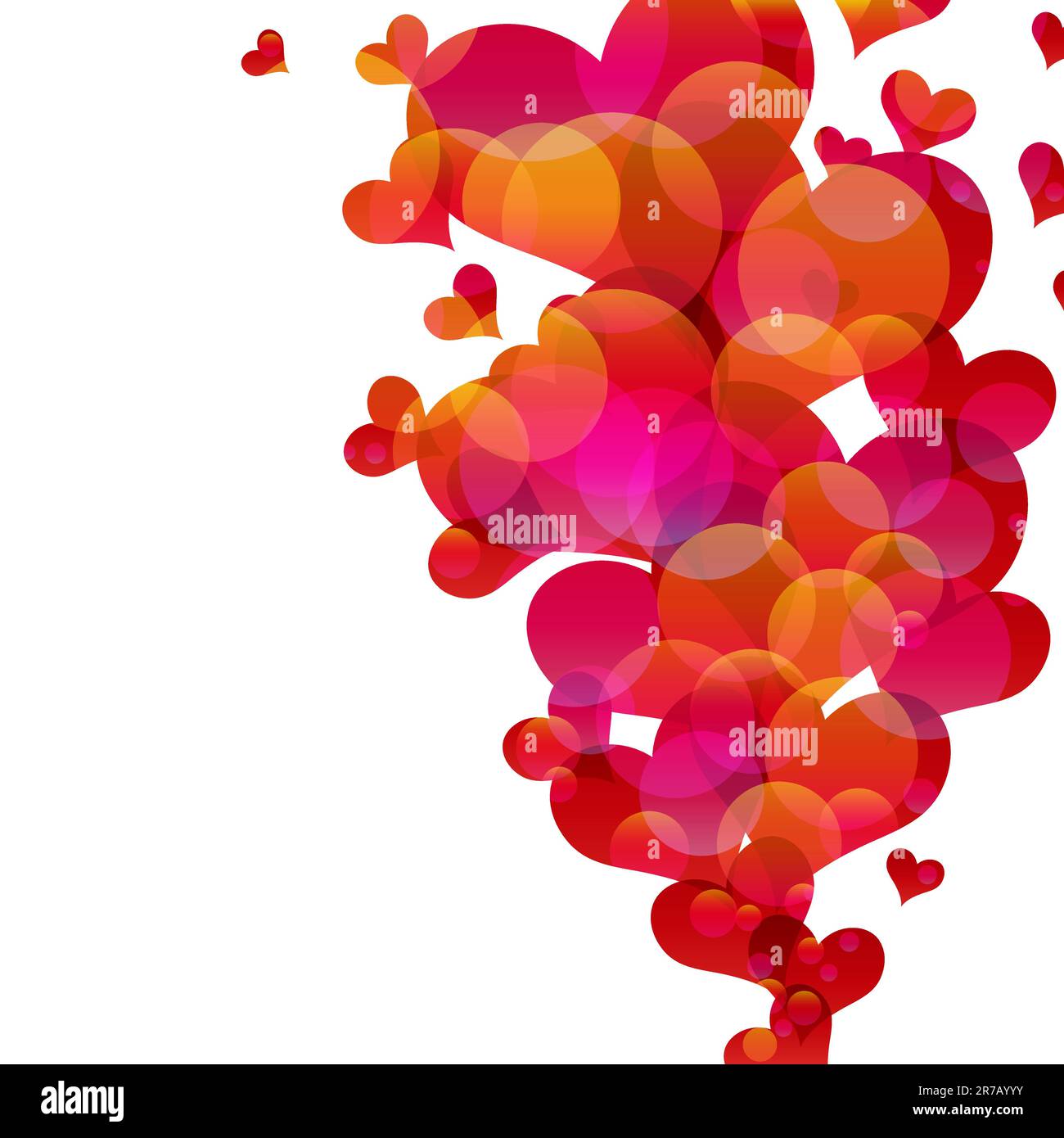 Abstract flying hearts. Vector image Stock Vector Image & Art - Alamy