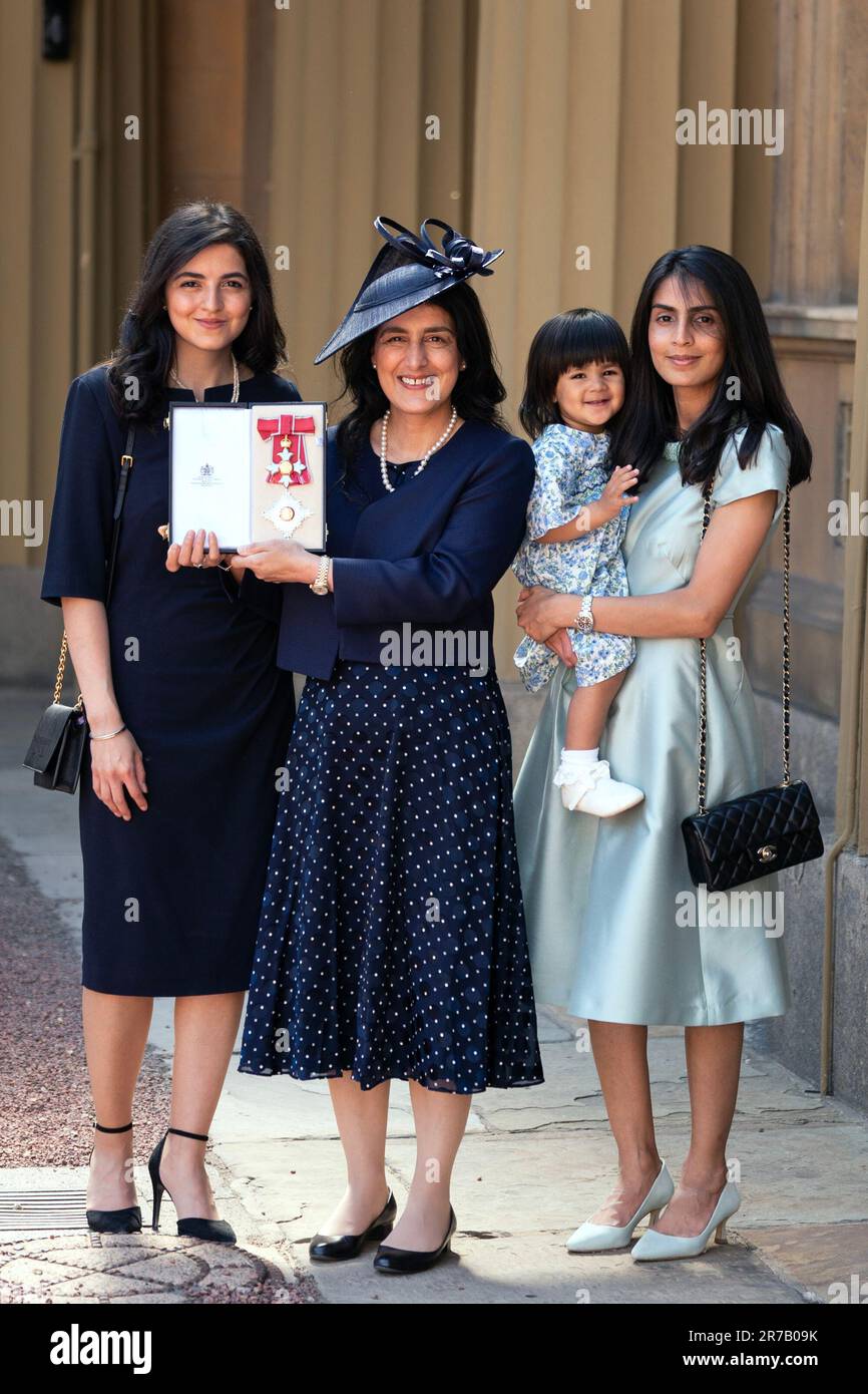 Professor Dame Robina Shah, who was made a Dame Commander for services ...