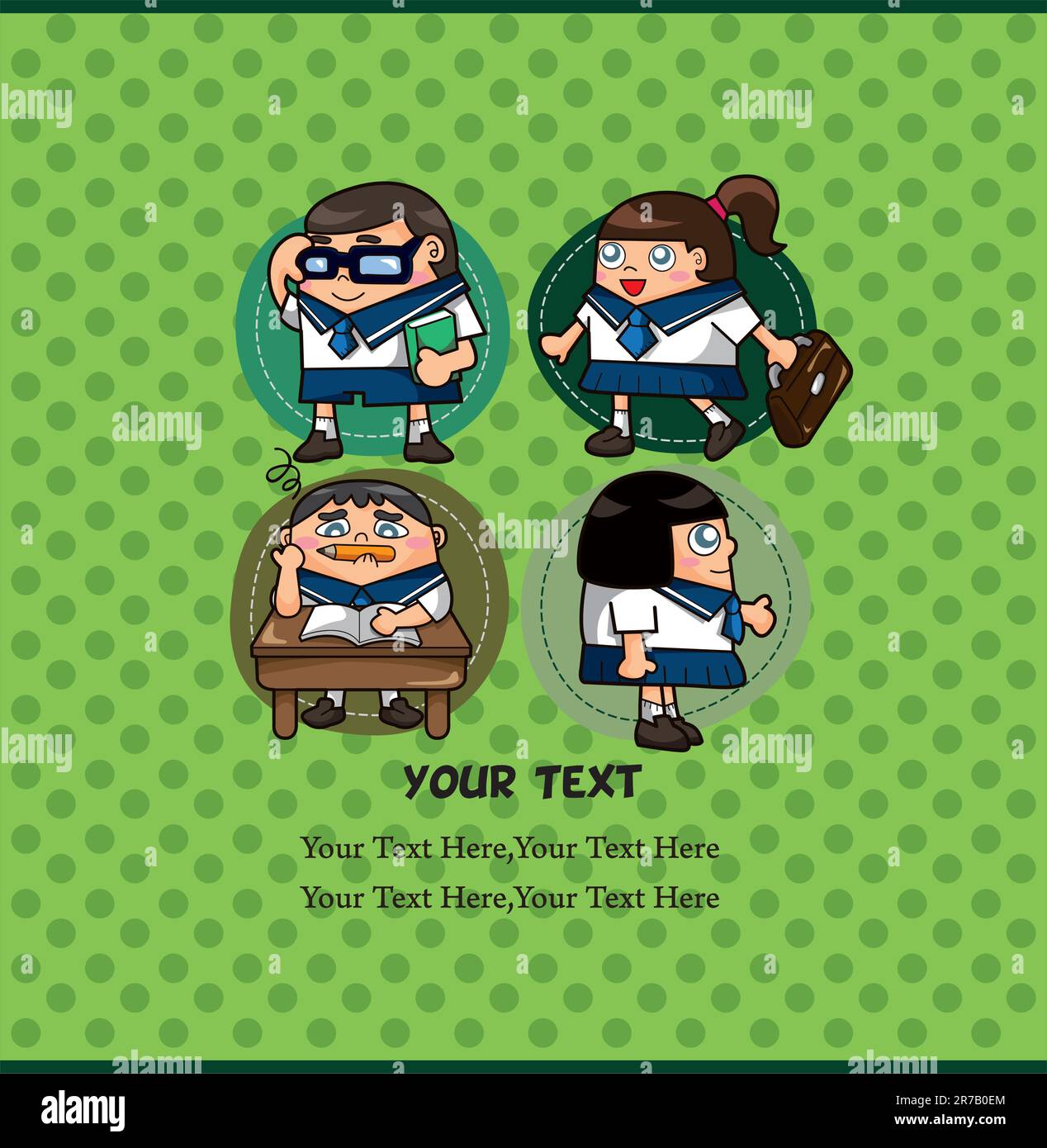 cartoon student card Stock Vector Image & Art - Alamy