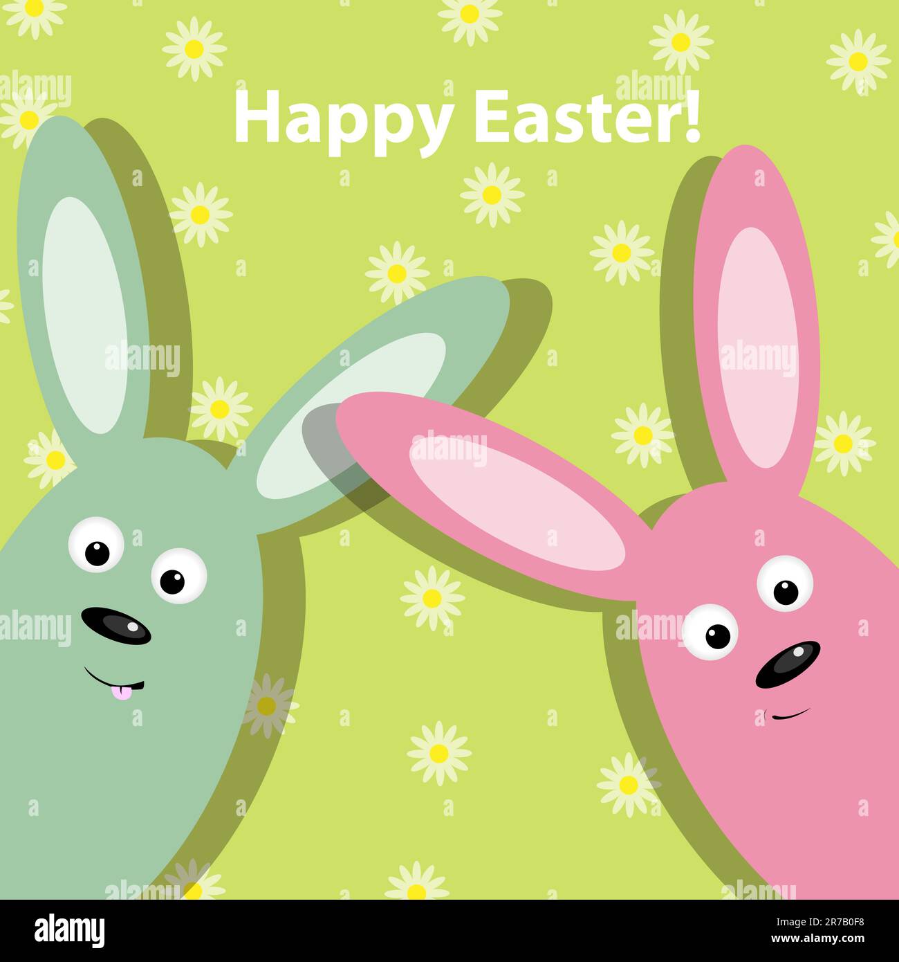 2 bunny rabbits Stock Vector Images - Alamy