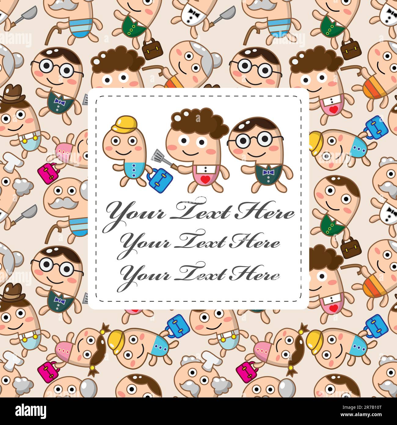 cartoon family card Stock Vector Image & Art - Alamy