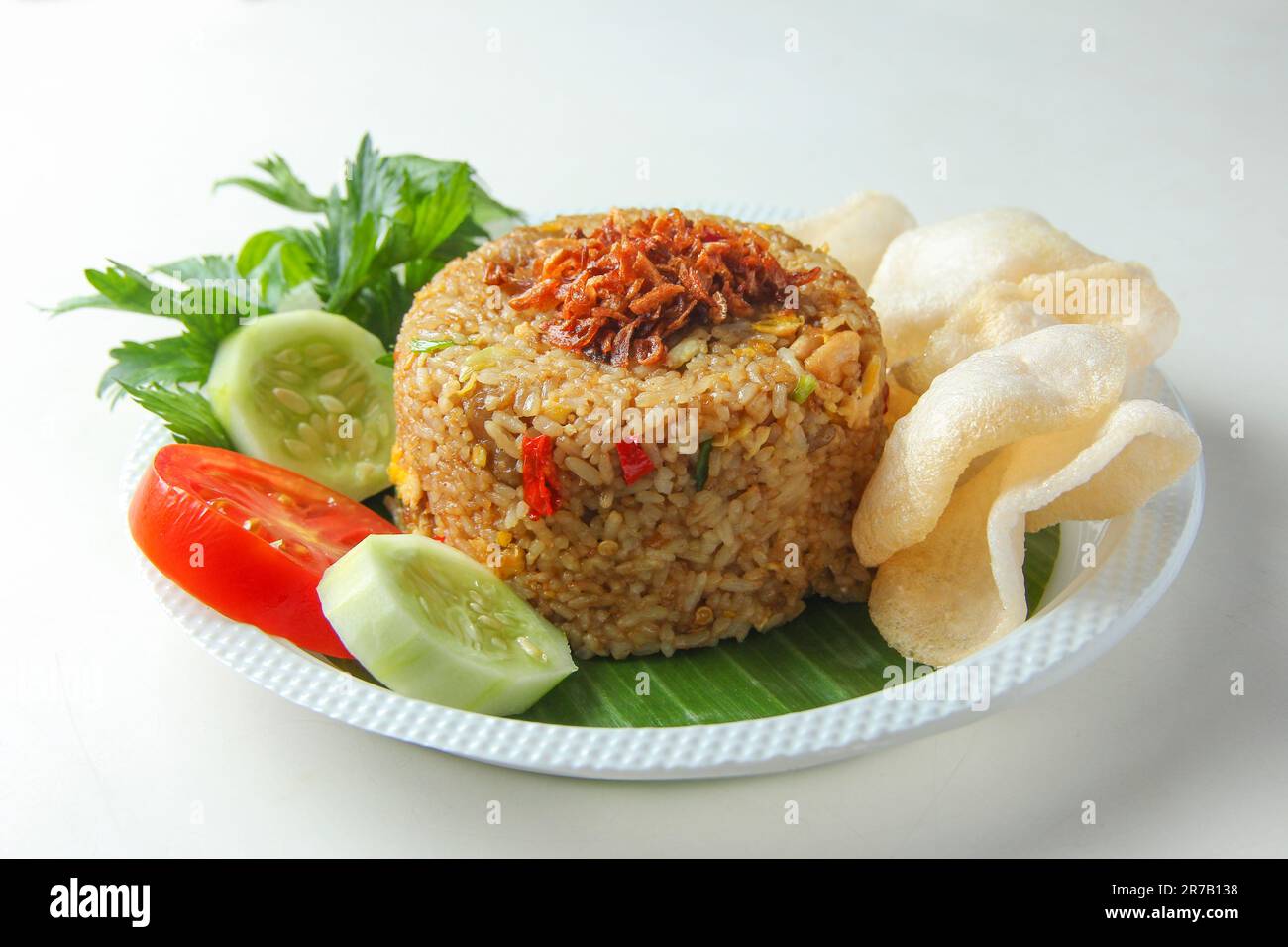 fried rice with chicken slice,meatball,egg,chili.spicy fried rice with ...
