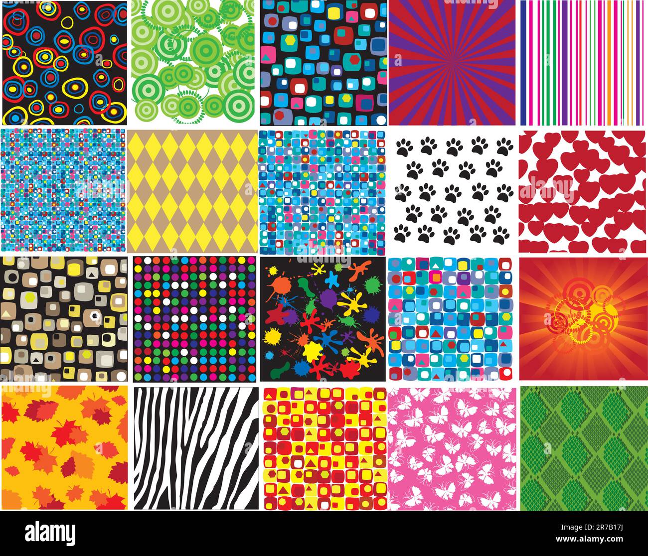 vector illustration of different patterns Stock Vector Image & Art - Alamy