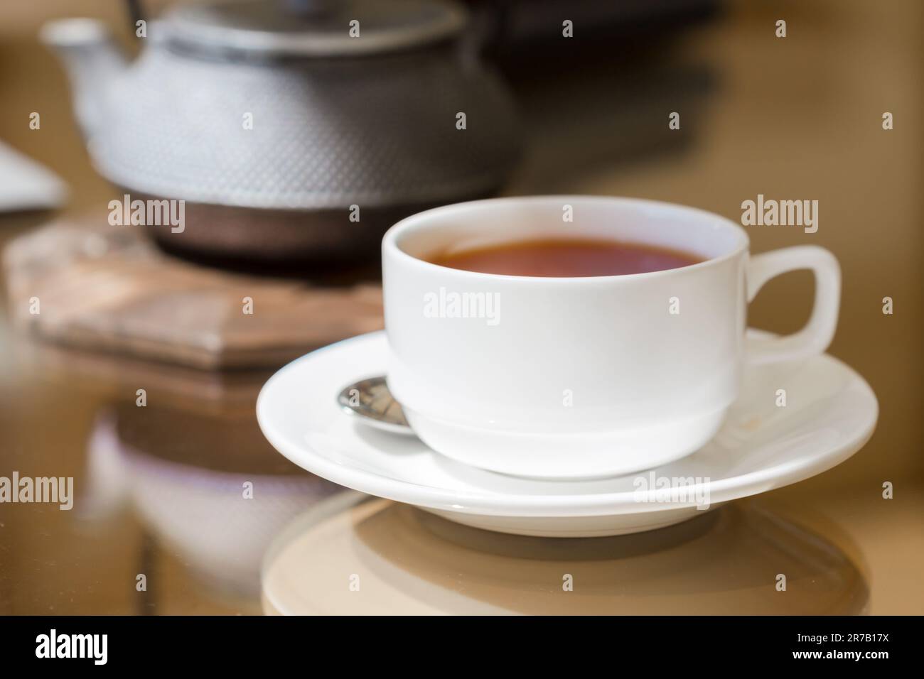 Breakfast tea in a cafe Stock Photo - Alamy