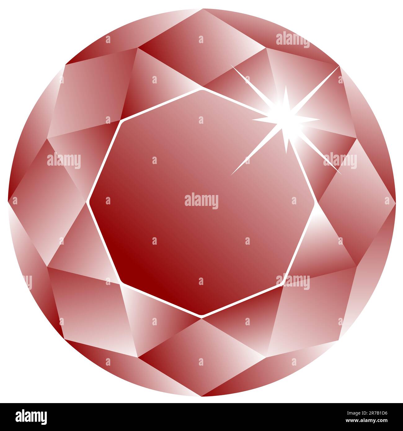 ruby face against white background, abstract vector art illustration ...