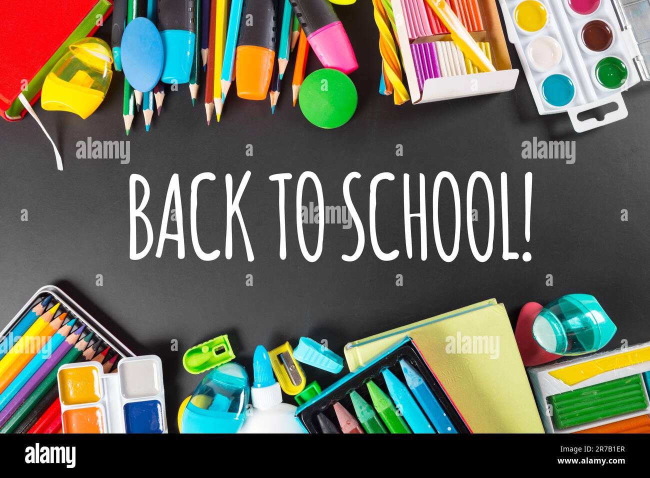 Back to school chalkboard Stock Photo - Alamy