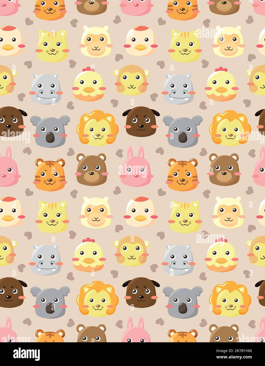 seamless animal head pattern Stock Vector Image & Art - Alamy