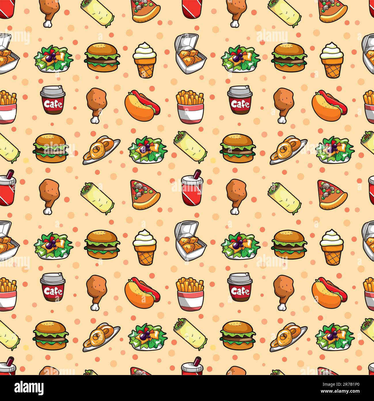 Food pattern hi-res stock photography and images - Alamy