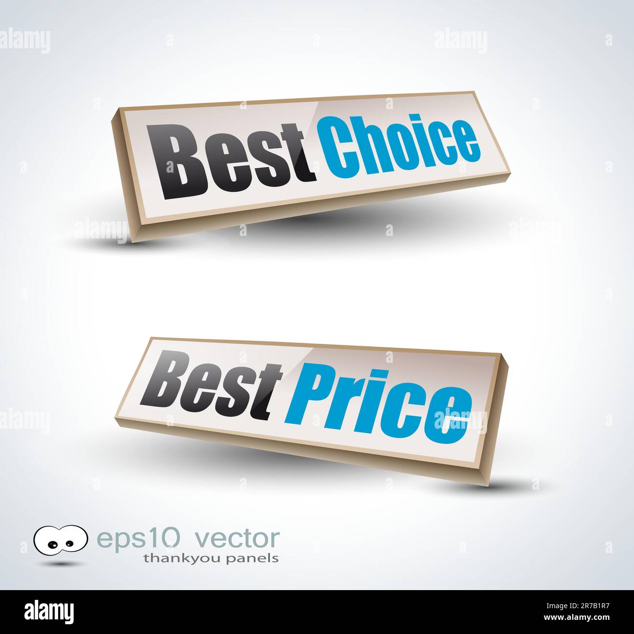 Best Choice Box Panel: 3D icons with shadows Stock Vector Image & Art ...