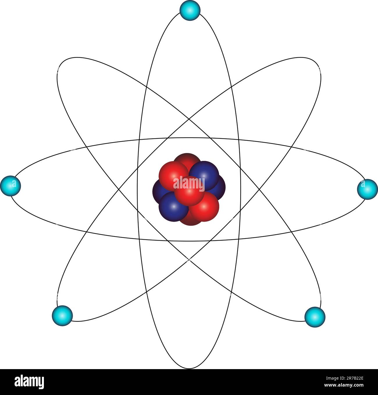 Vector Illustration Of Atom And Electron Stock Vector Image And Art Alamy