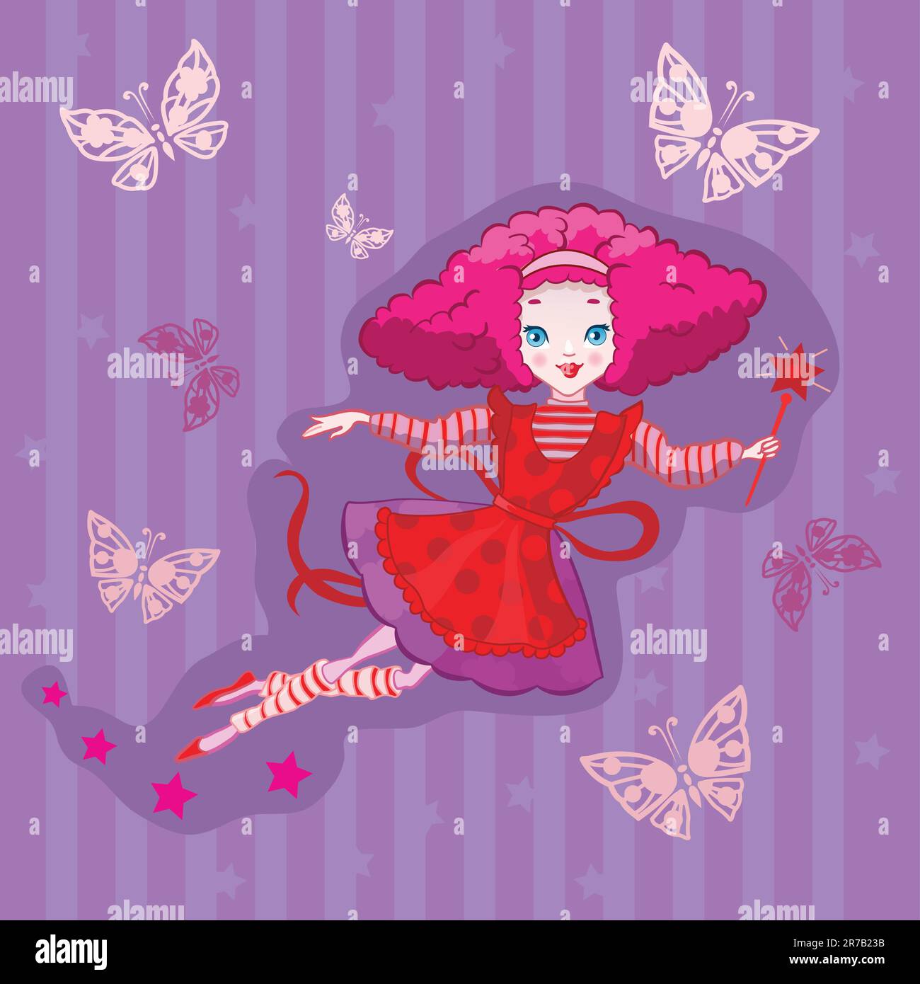 Pink magic wand Stock Vector Images - Alamy