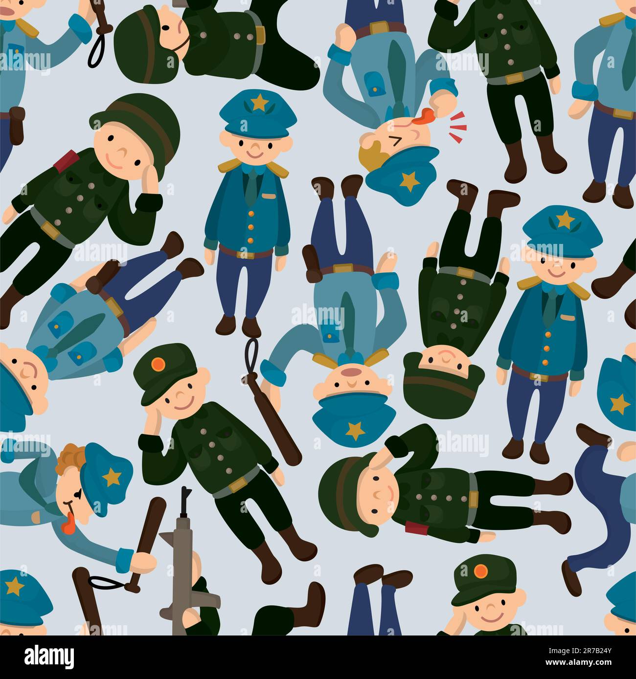 seamless police and army pattern Stock Vector Image & Art - Alamy