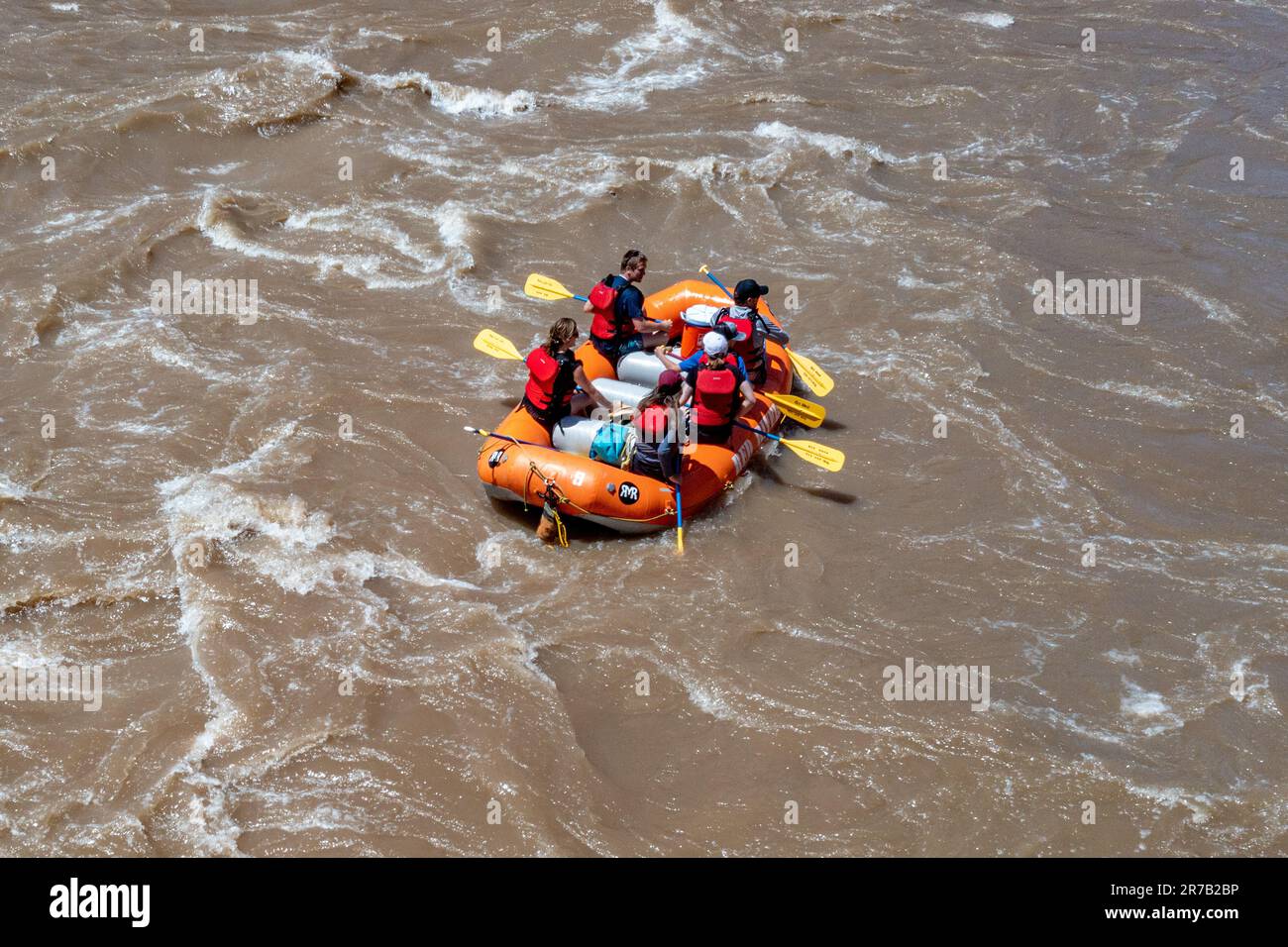 Tourists enjoy a rafting trip through the big waves in White's Rapid on ...