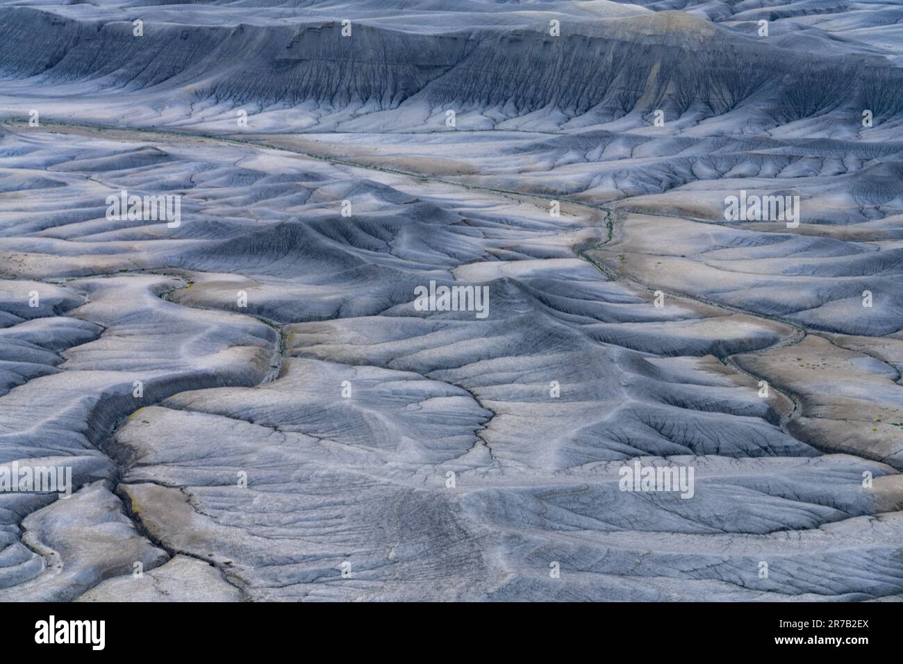 Colorful eroded clay hills of the Moonscape from the Skyline Overlook ...
