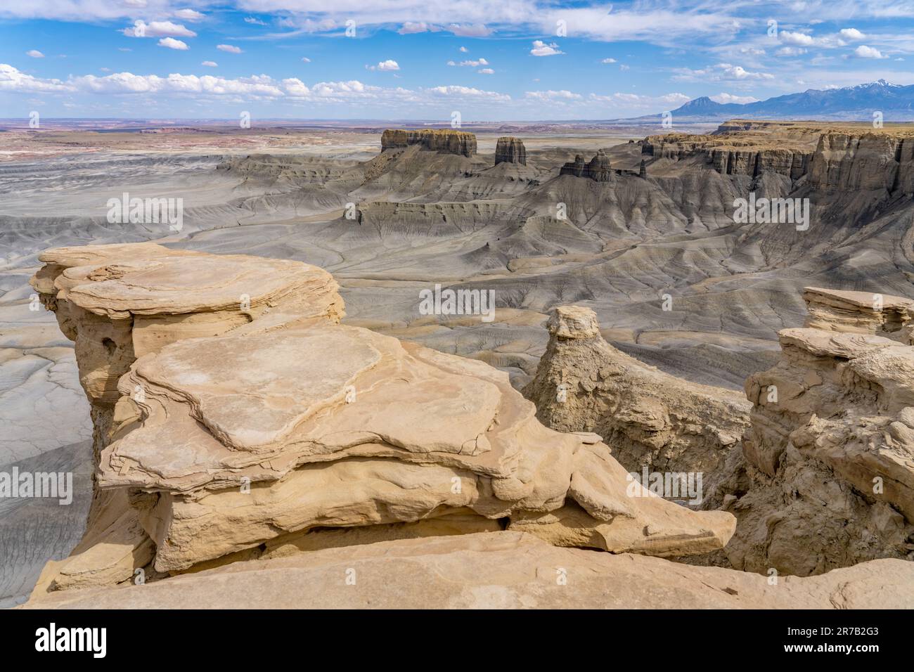 Afternoon view of the Moonscape from the Skyline Overlook in the ...
