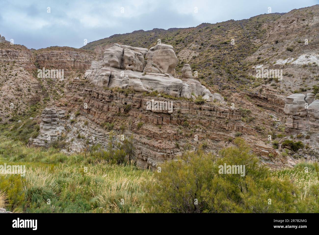 Geologic formations called the Elephants in Atuel Canyon near San ...