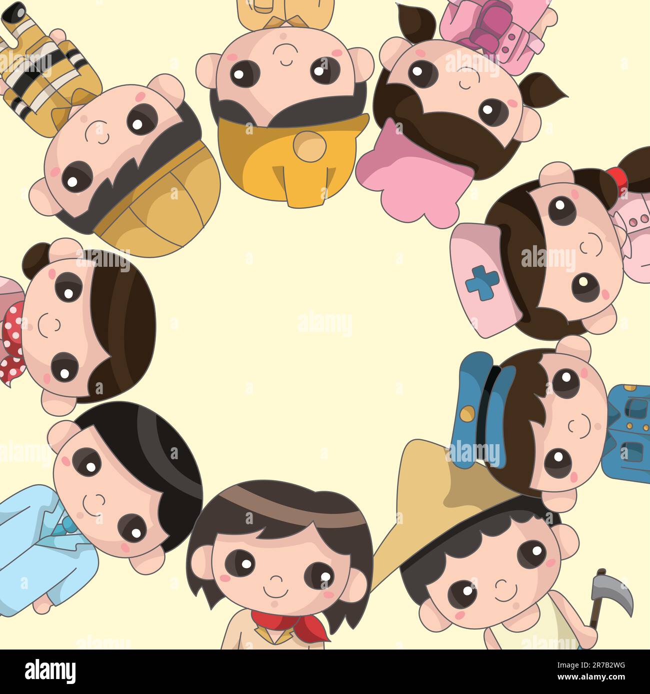 cartoon people job card Stock Vector Image & Art - Alamy