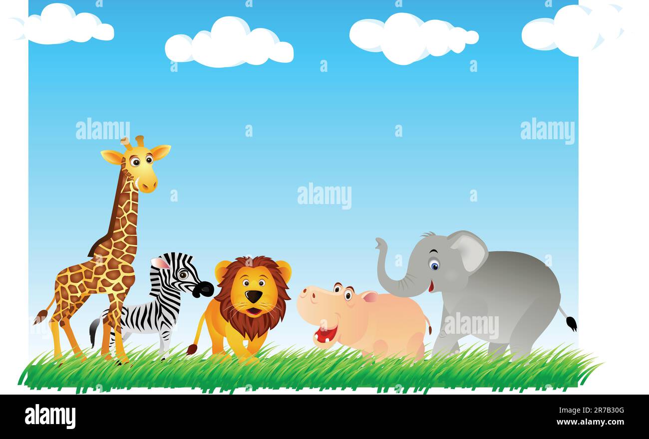 vector illustration of animal cartoon Stock Vector Image & Art - Alamy