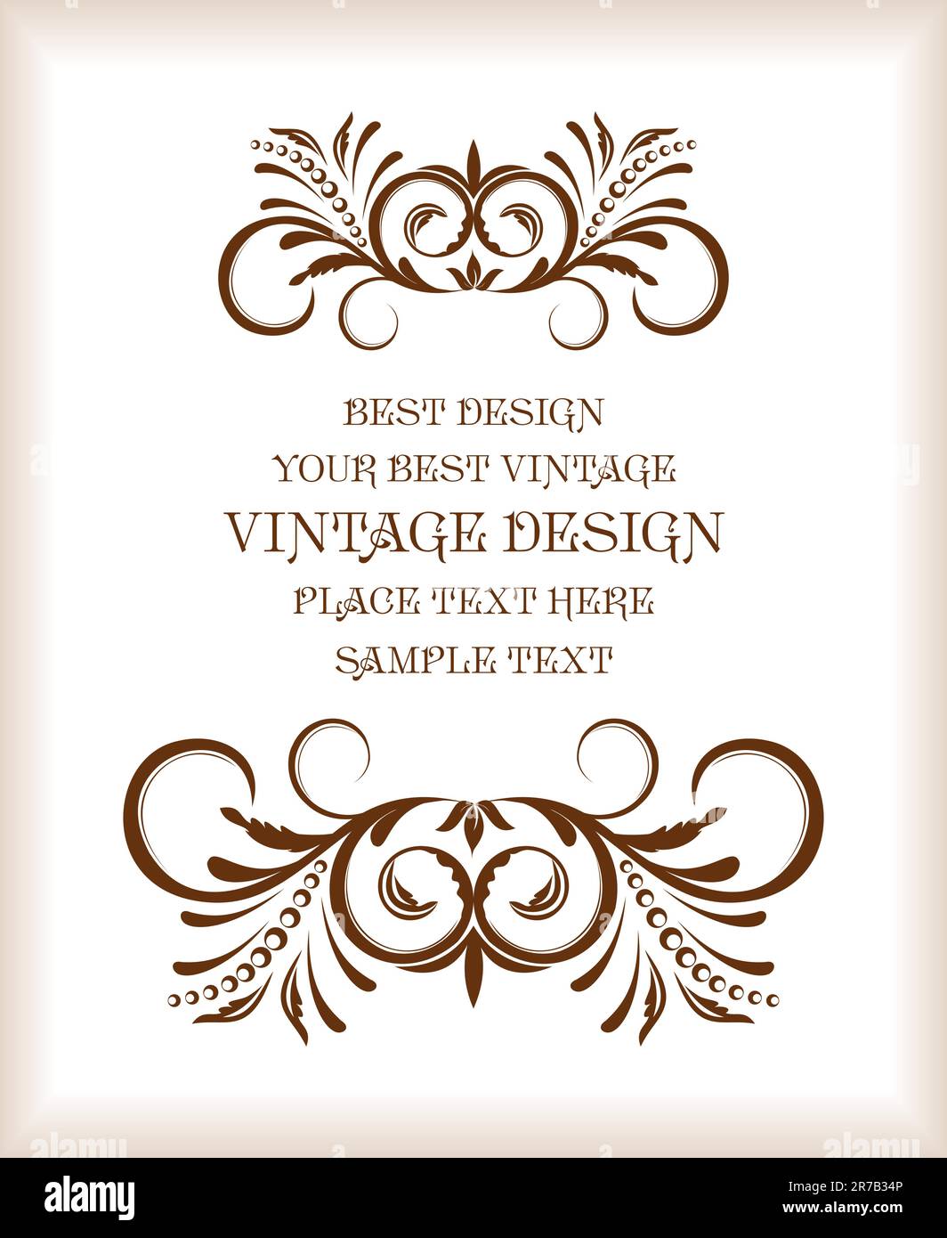 Illustration of beautiful vintage template. Vector Stock Vector Image ...