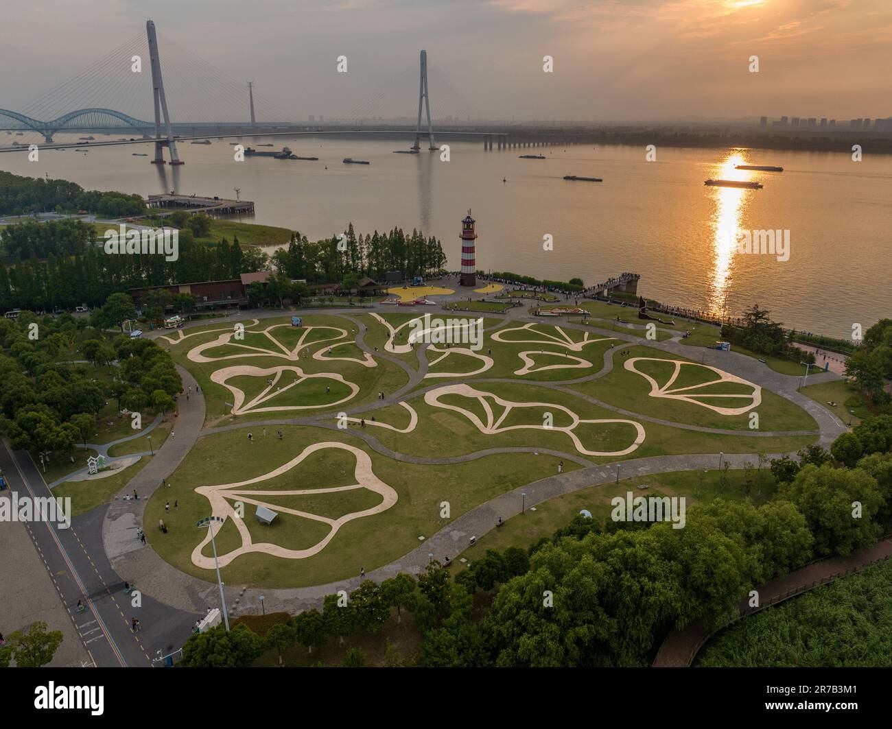 Nanjing. 13th June, 2023. This aerial photo taken on June 13, 2023 ...