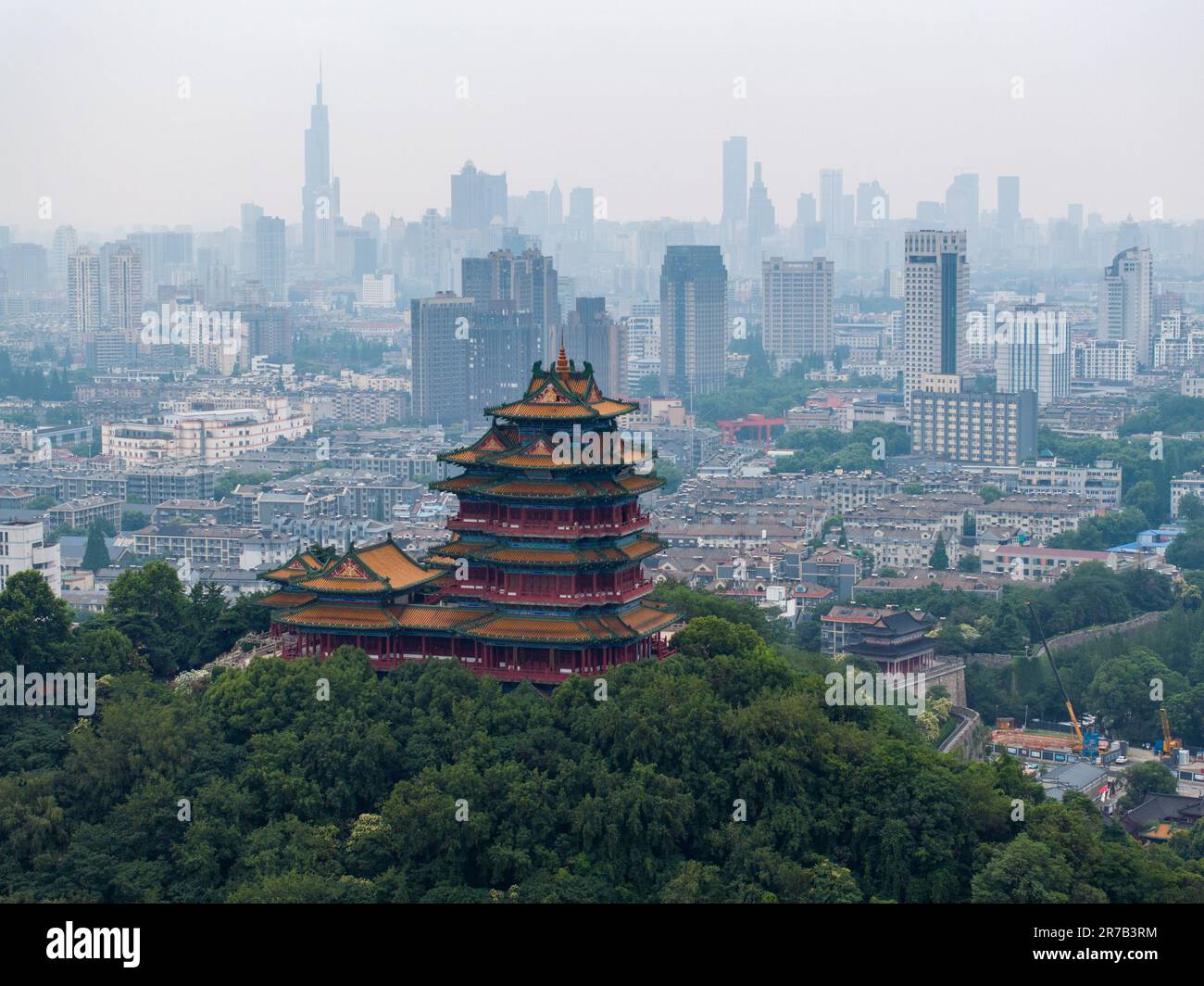 Nanjing. 13th June, 2023. This aerial photo taken on June 13, 2023 ...