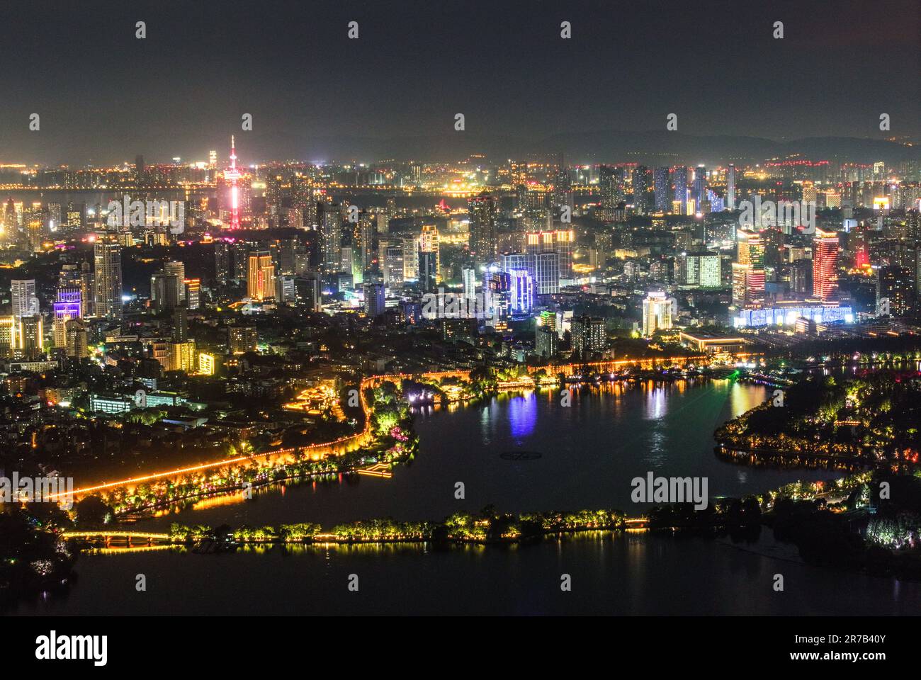 Nanjing. 9th June, 2023. This aerial photo taken on June 9, 2023 shows ...