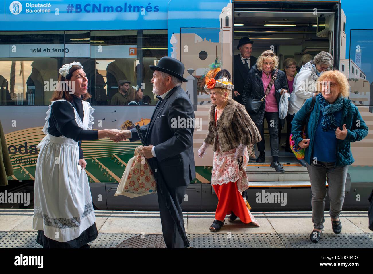 Platform Station Train Rodalies Canet de Mar, Maresme Coast, 2023 ...