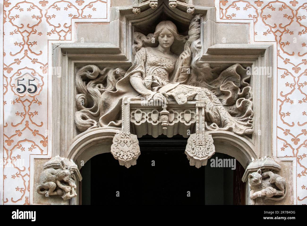 Barcelona, Maresme Coast, Mataró city, Casa Coll i Regàs is a modernist ...