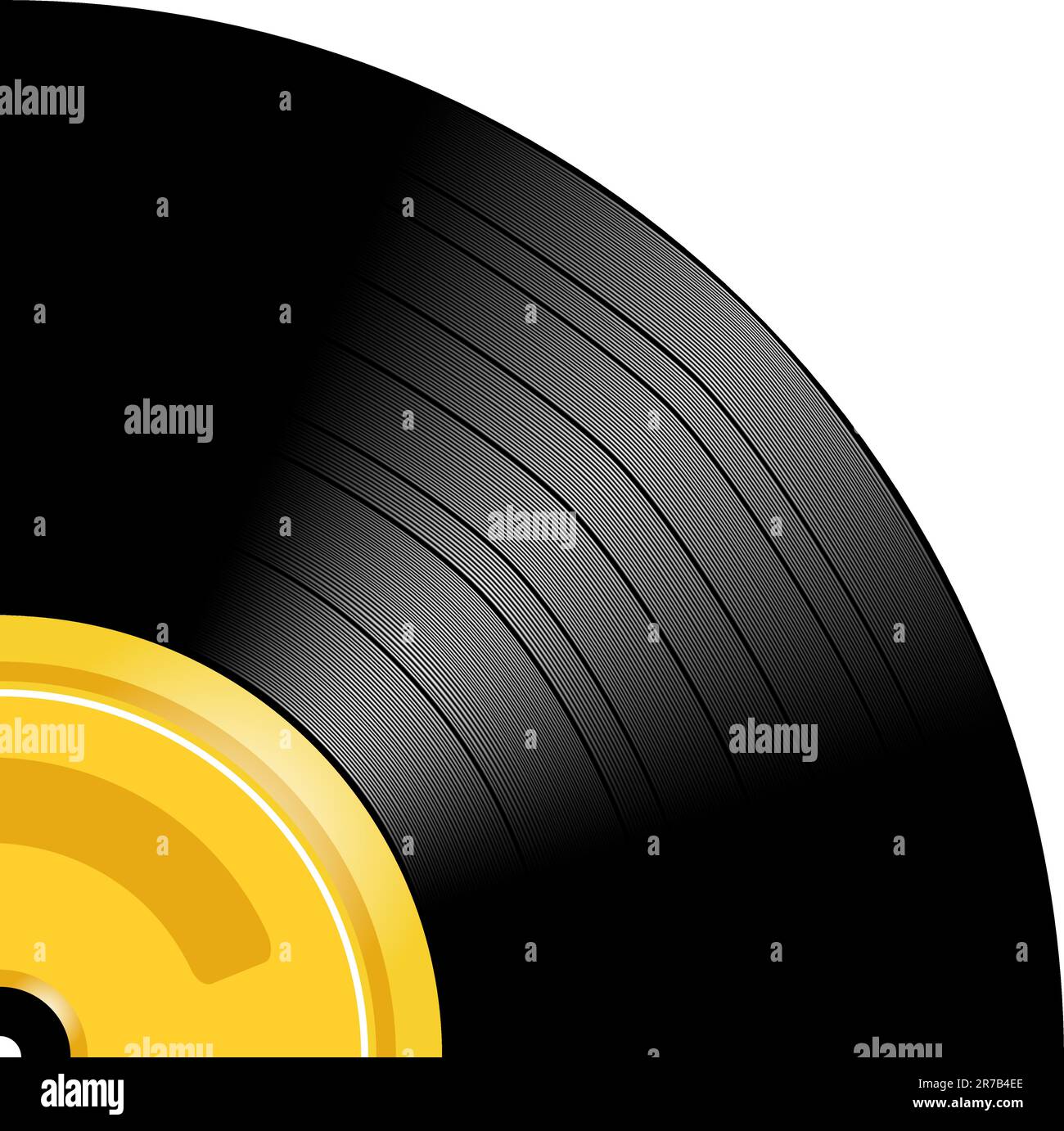 Editable vector illustration of a vinyl record made with a gradient ...