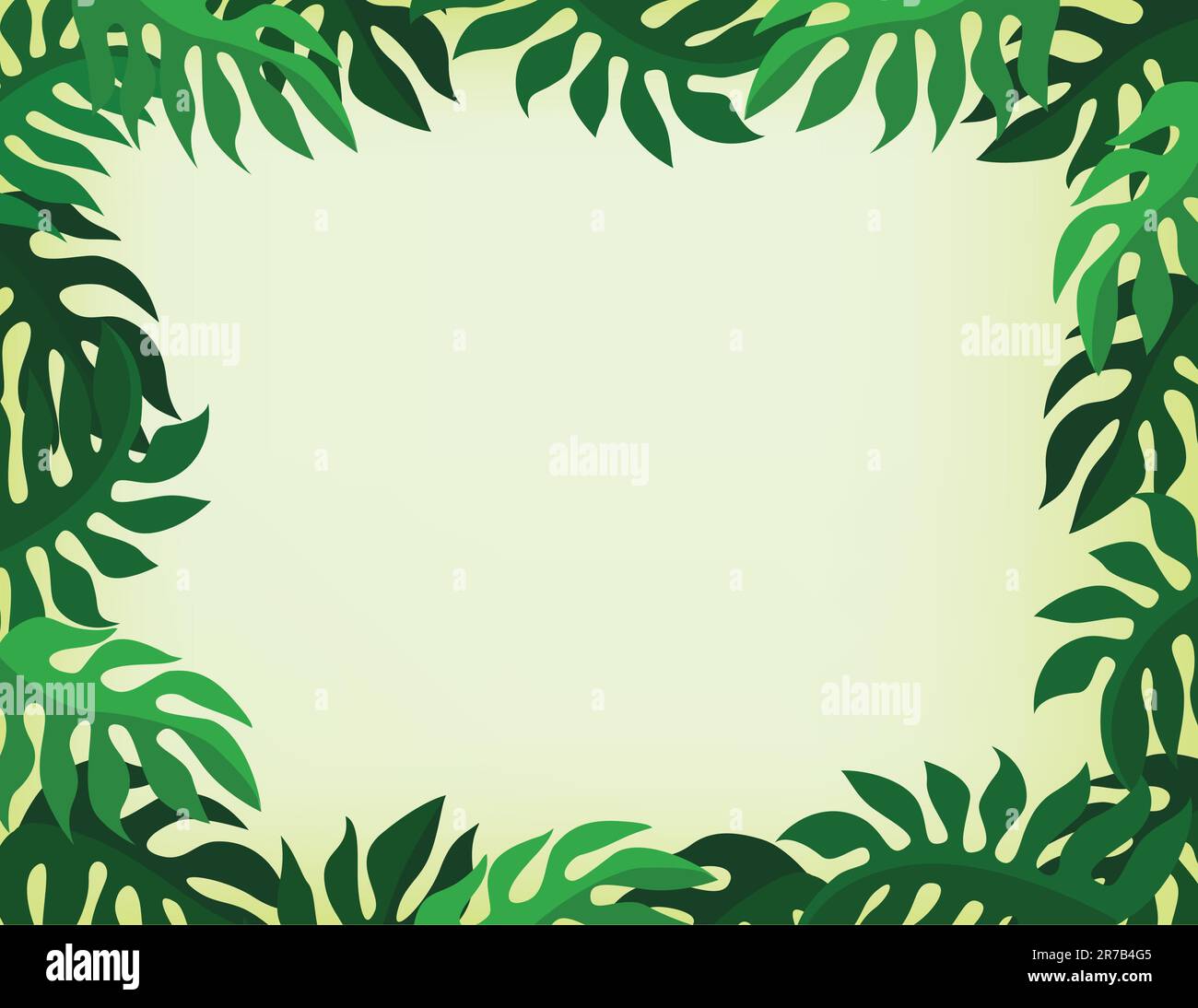 vector illustration of leaf frame Stock Vector Image & Art - Alamy