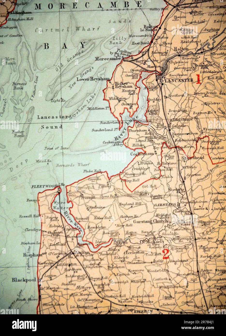 River wyre map hi-res stock photography and images - Alamy