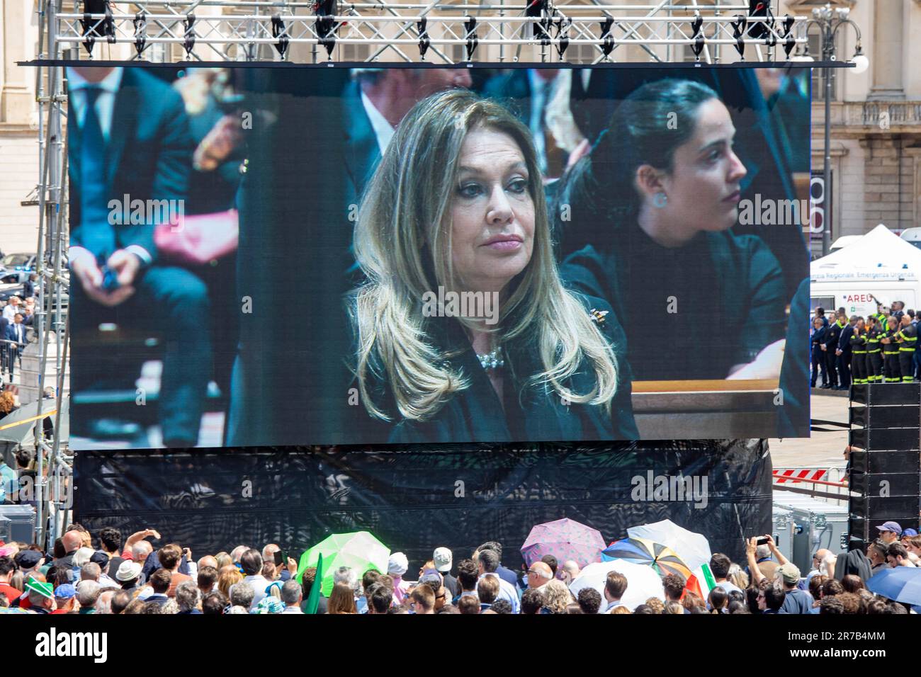 Milan, Italy. 14th June, 2023. State funeral of Silvio Berlusconi ...